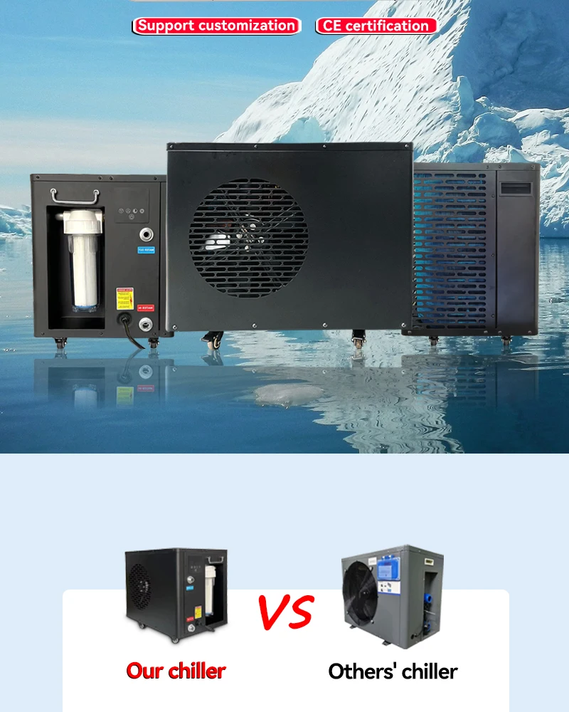 1hp Cold Plunge Pool Ice Chiller Ice Bath Tub Chiller With Portable ...