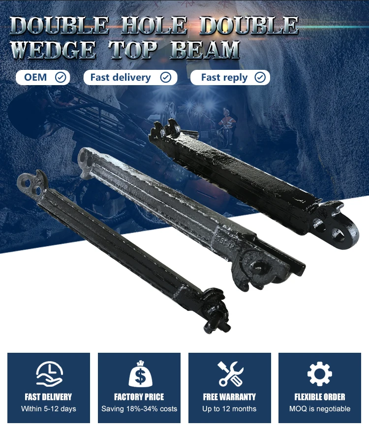 Mining Supporting Roof Beam Hinged Bar Metal Double Hole Double Wedge ...