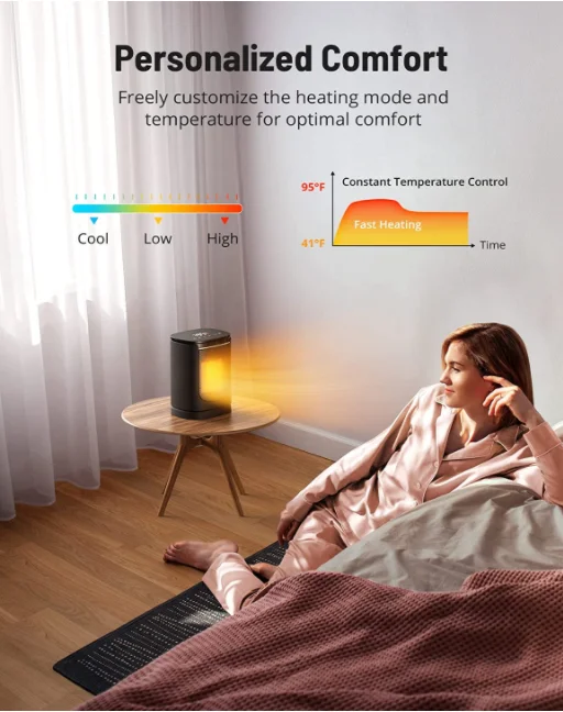 Touch Heater With LED Screen Portable Heater 12 Hours Thermostat With ...