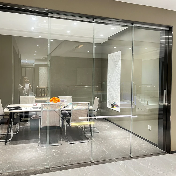 Stainless Steel Frame Telescopic Sliding Door System for Office ...