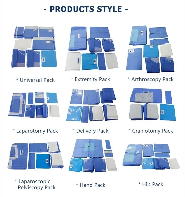 Hospital Disposable Medical Surgical C-section Drapes Pack Kit With Low ...