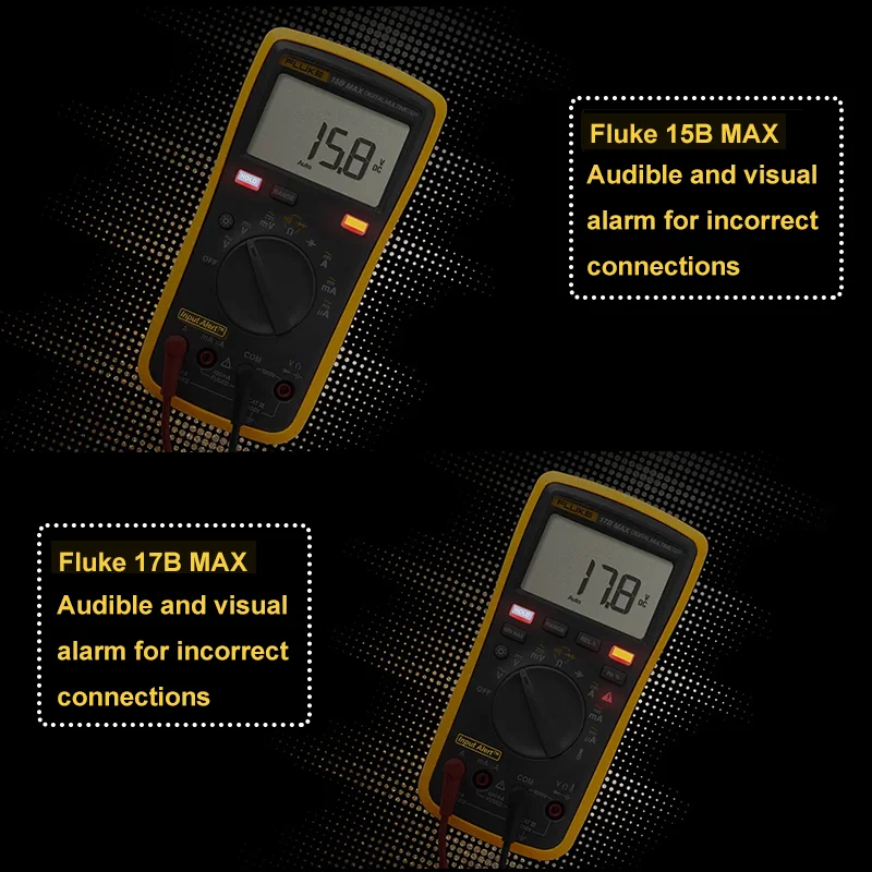 Fluke 15b Max Fluke 17b Max Digital Multimeter Ac/dc Voltage Current Capacitance Ohm Temperature ...