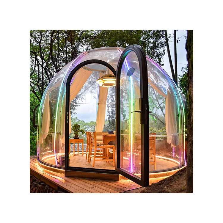 Jieol 4x7m Outdoor Air Bubble Camping Hotel Dome Tent Transparent Igloo ...