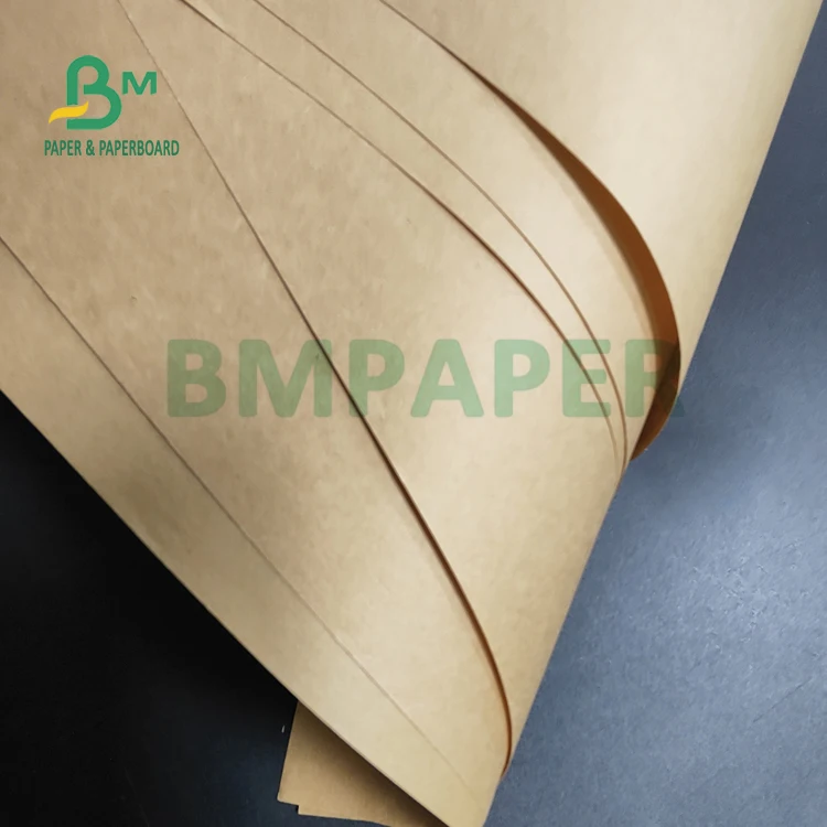50gsm 60gsm Kraft Paper Roll For Food Bags 70 X 100cm Folding Resistant ...