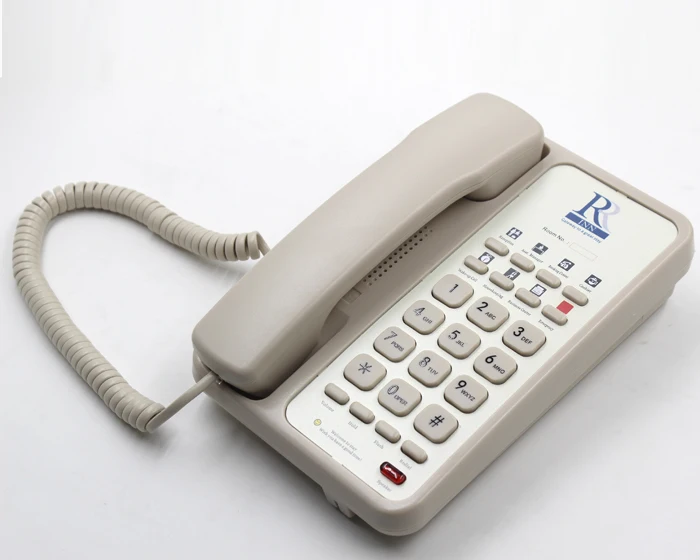 Hotel Guest Room Telephone - Corded Phone with Customizable Faceplate