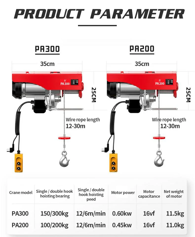 Mini Construction Hoist - Electric Micro Hoist PA Series