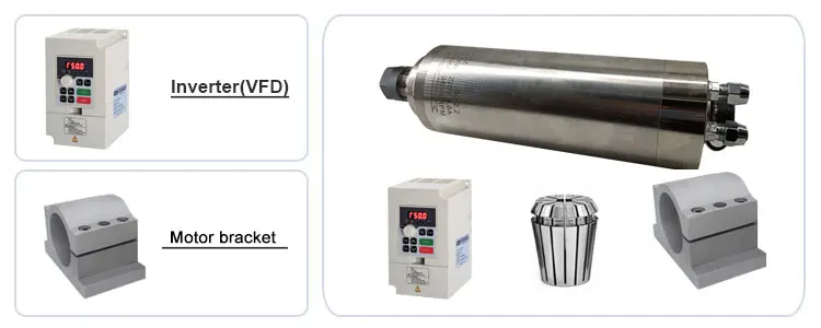 2.2kw Iso20 Spindle Motor 24000rpm Cnc Iso 20 Spindle Atc Spindel Motor ...