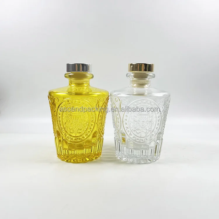 150ml Empty Inverted Cone Aroma Diffuser Bottle Colored Embossed ...