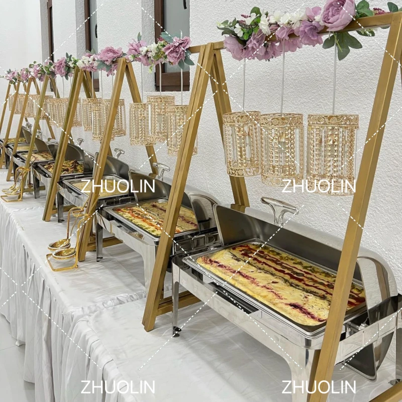 Alibaba.com: Stainless steel buffet salad bowl with stand, open food ...