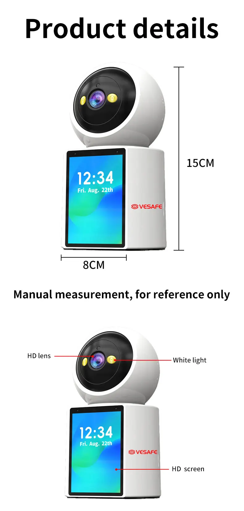 C102 Video Call Camera - 3MP WIFI Camera with 360° Panoramic View