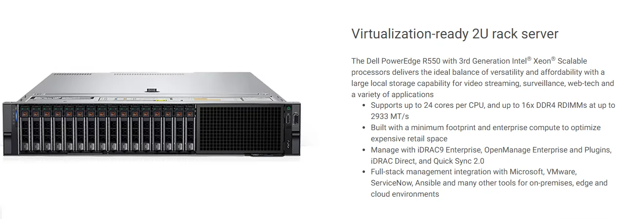 Best Sale High Performance New Dell Poweredge R550 2u Rack Server /2 ...