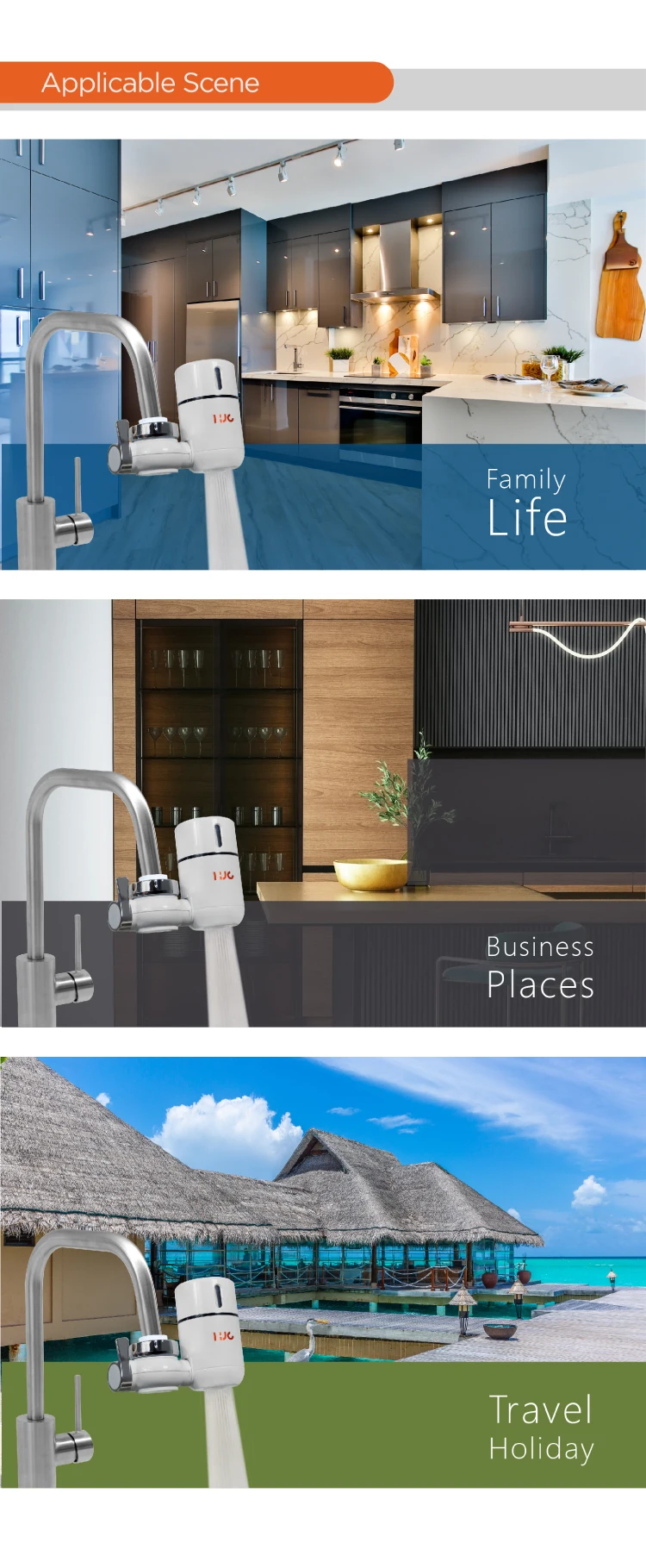 Hjc Tap Water Filter Faucet Water Filter For Kitchen Sink Bathroom Sink ...