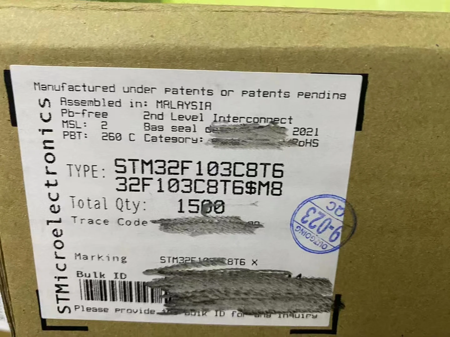 Stm32f103c8t6 Stm32f Series 64 Kb Flash 20 Kb Ram 72 Mhz 32-bit Microcontroller - Lqfp-48 - Buy ...