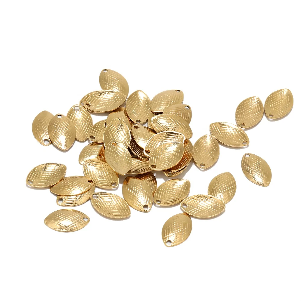 Luxury Curved Oval Petal Pendant Charms for DIY Jewelry Accessories ...