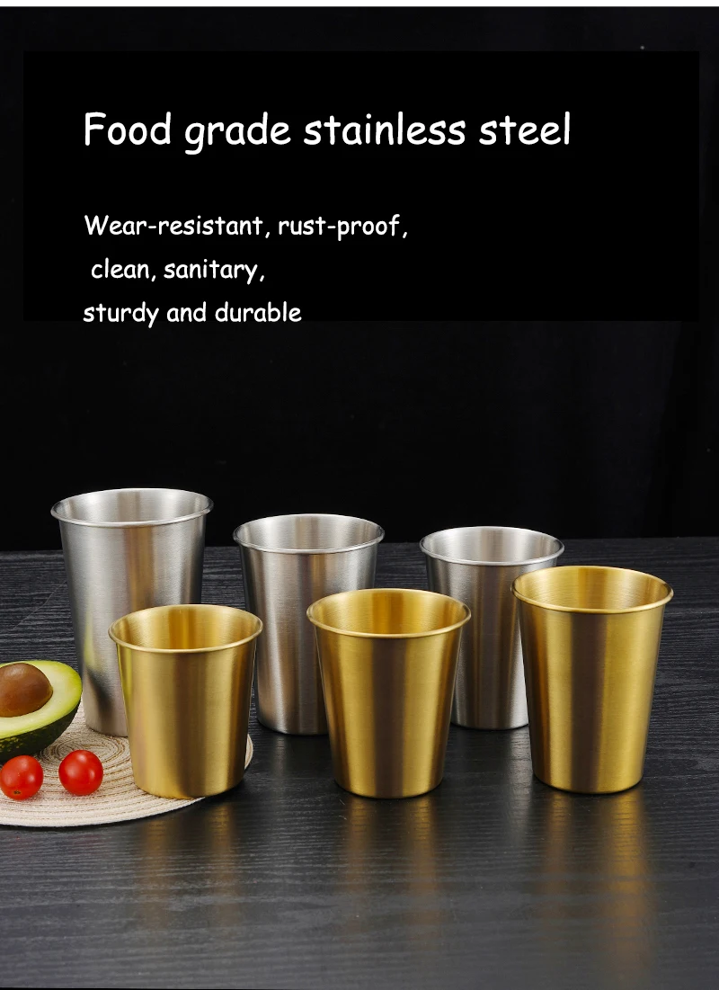 304 Stainless Steel Mug Custom Coffee Mug Commercial Single-layer Water ...