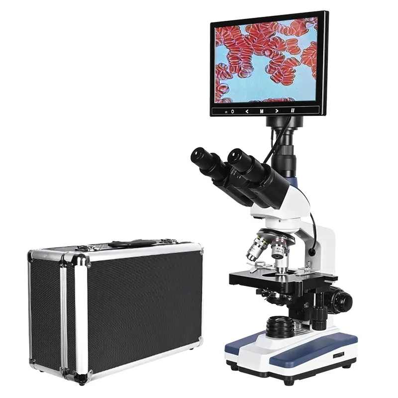 9-inch Lcd Professional Blood Cells Digital Microscope Binocular ...