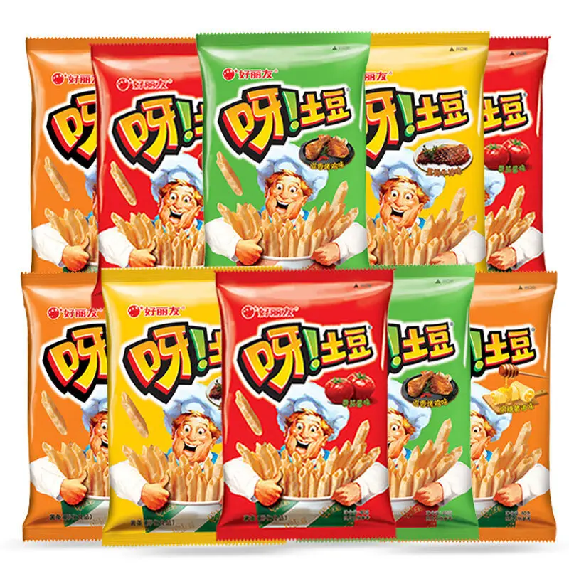 Orion Korean Sun Corn Flakess 80g Big Wavy Potato Chips Puffed Exotic ...