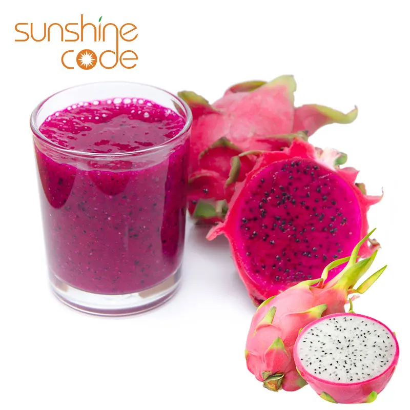 Sunshine Code IQF red dragon fruit pulp puree packing 20kg per Box ...