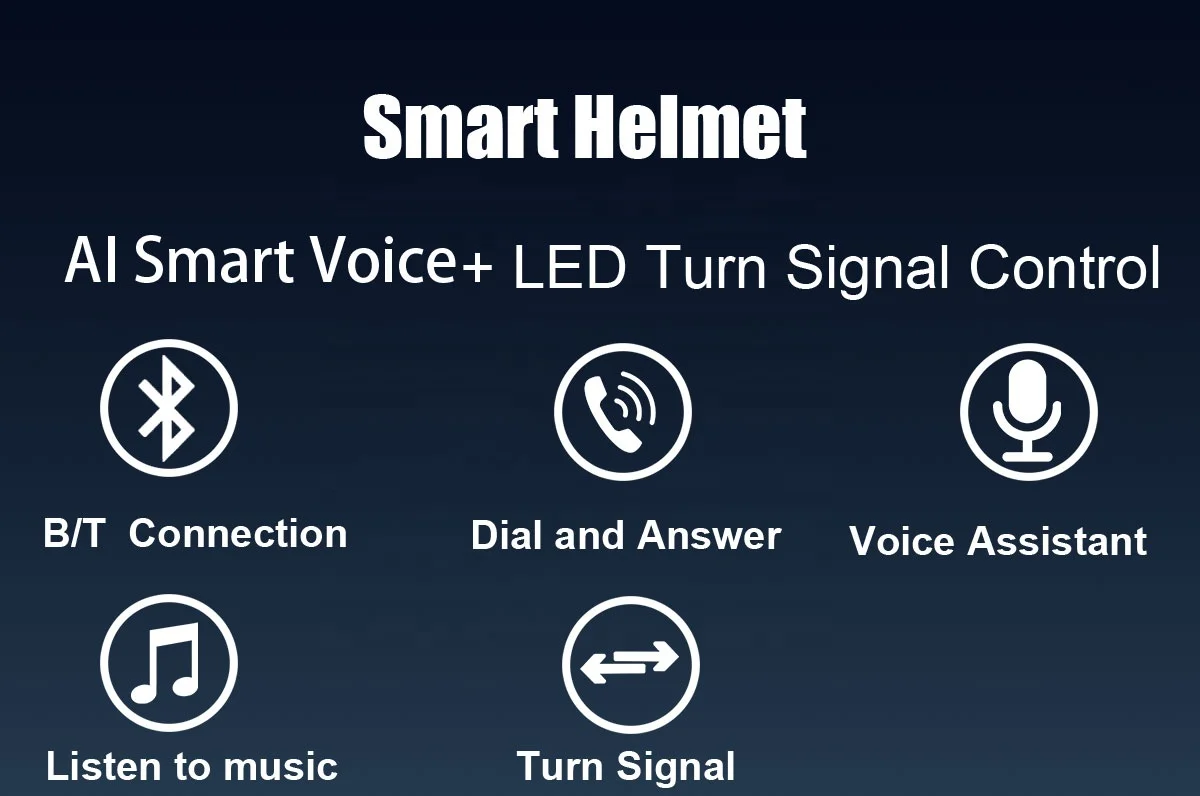 Intelligent Turn Signal Speaker BT headset Hands free Smart Voice ...
