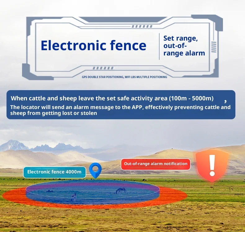 Animal Tracker 4G Cattle Sheep Locator Collar GPS Real-time Grazing ...