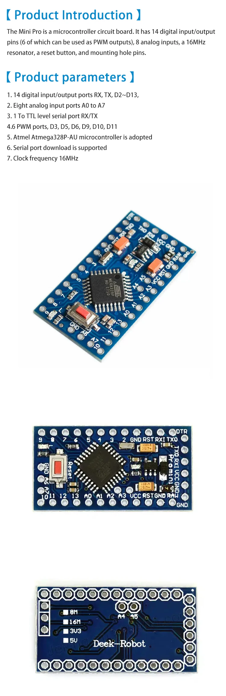 Pro Mini Atmega328p 5v/16m Module - Buy Pro Mini Atmega328p 5v/16m ...