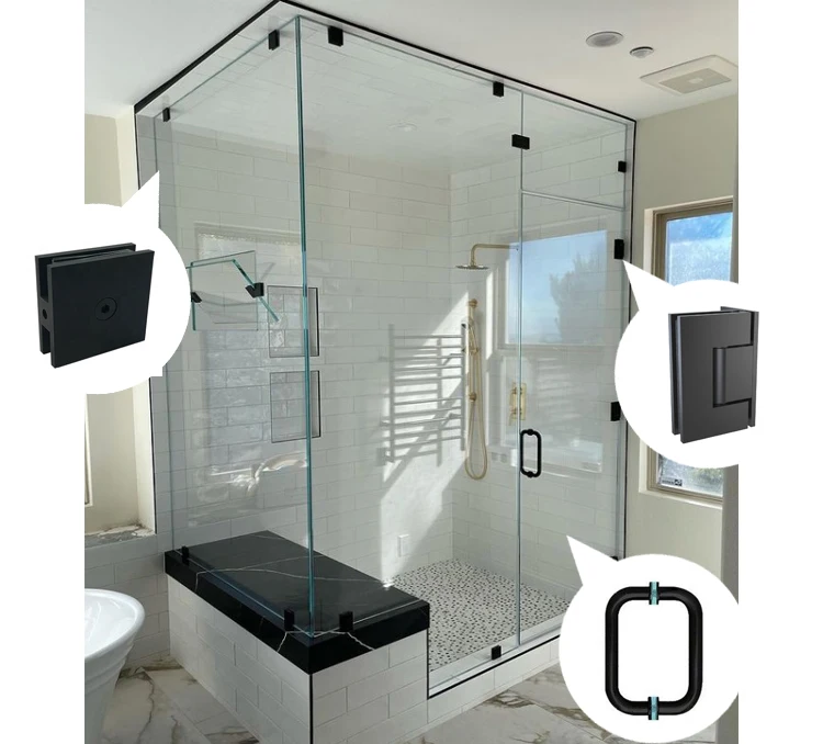 2 Inches Glass Clip Shower Door Hardware - Durable & Stylish