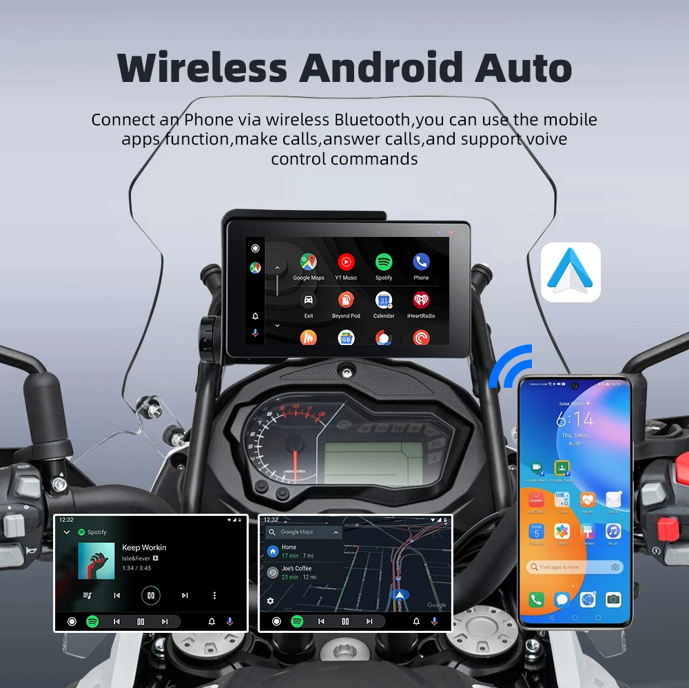 EKIY Motorcycle Carplay Screen for BMW R1200GS/R1250GS - 5" Touch ...