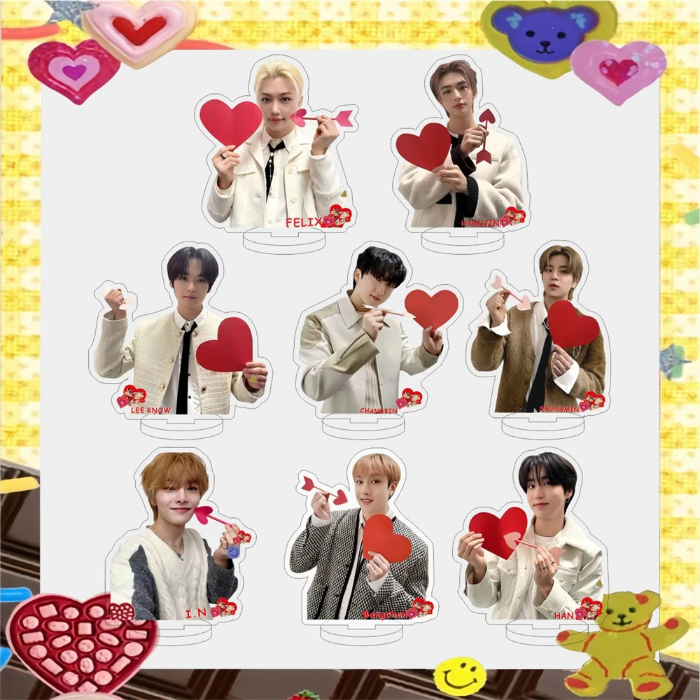 KPOP Stray Kids Stand Figure 2024 Valentine's Day Standing Model ...