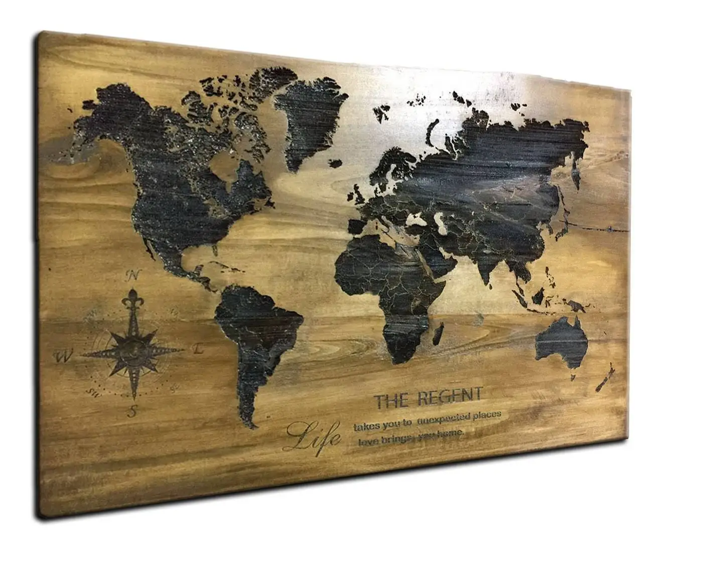 Antique Wooden Laser Engraved World Map Wooden World Map Wall Decor ...