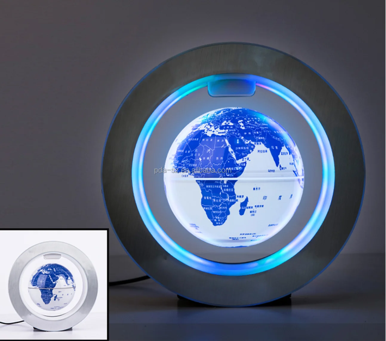 World Globe 4inch Round Led Globe Magnetic Floating Globe Geography ...