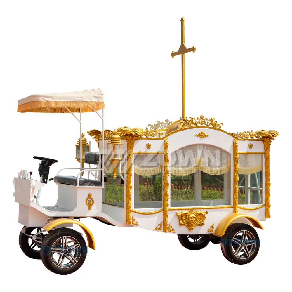 Gold Luxury Horse-drawn Hearse Customized Electric Luxury Hearse - Buy ...