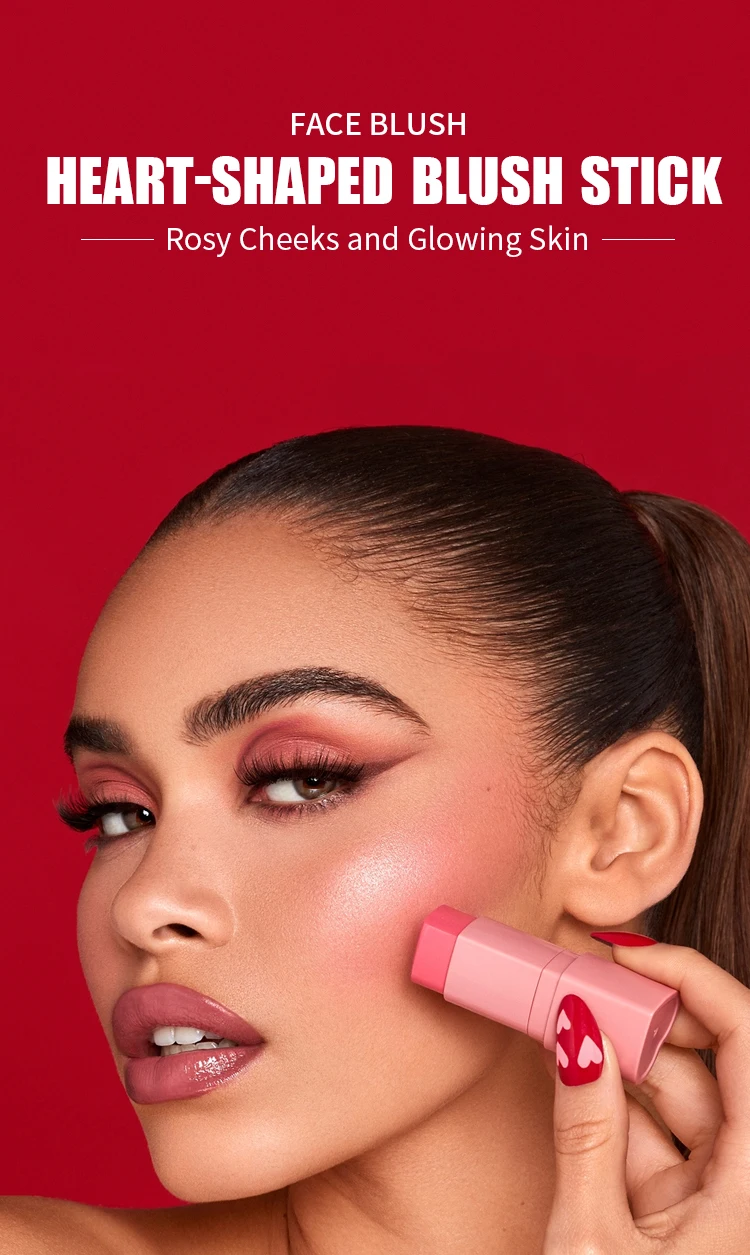 Wholesale Face Make up Heart Shape Vegan Creamy Blush