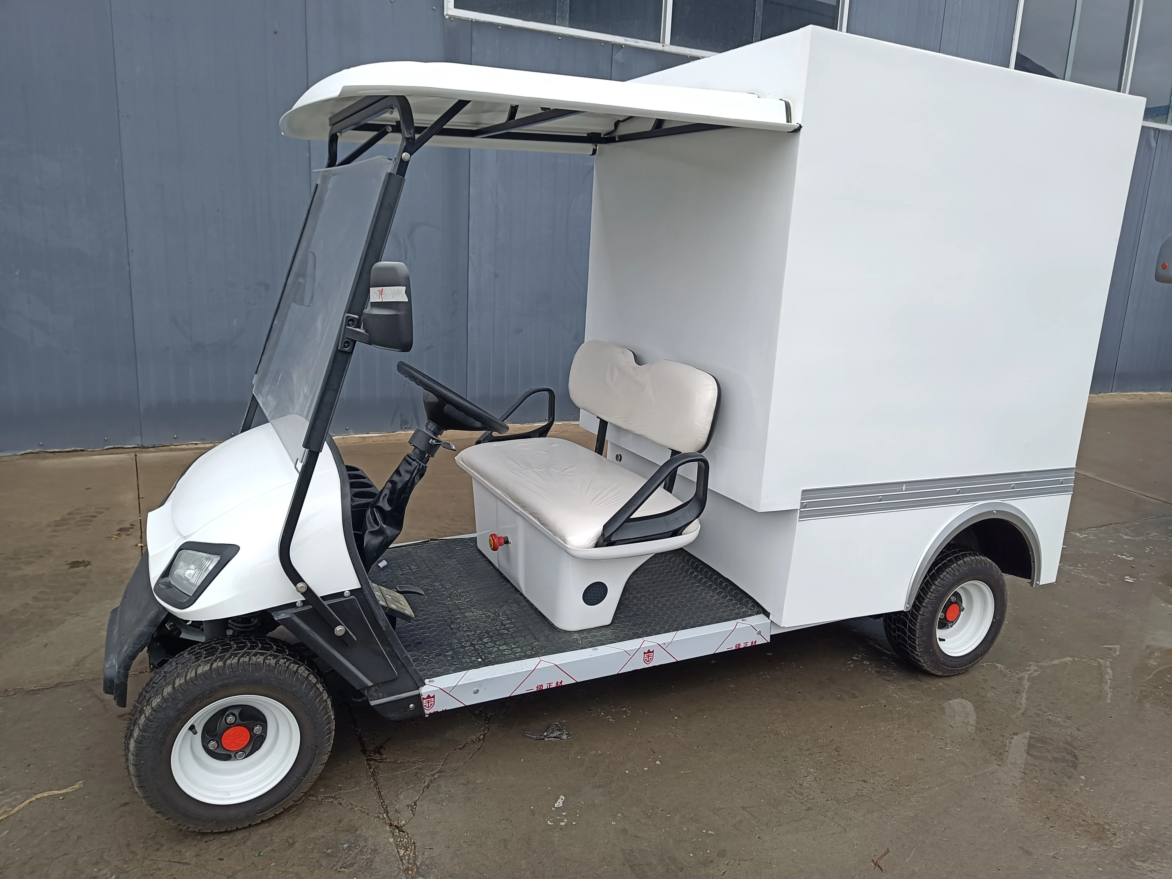4 Wheel Electric Car For Delivery Goods With Stainless Steel Cargo Box ...