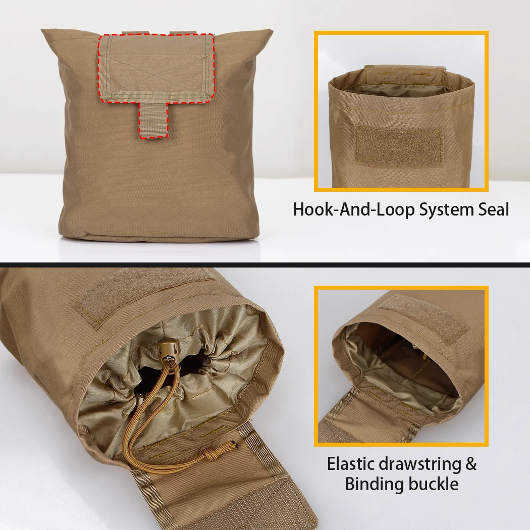 IDOGEAR 500D Nylon Tactical Pouch MOLLE Recyclable Magazine Dump Gear ...