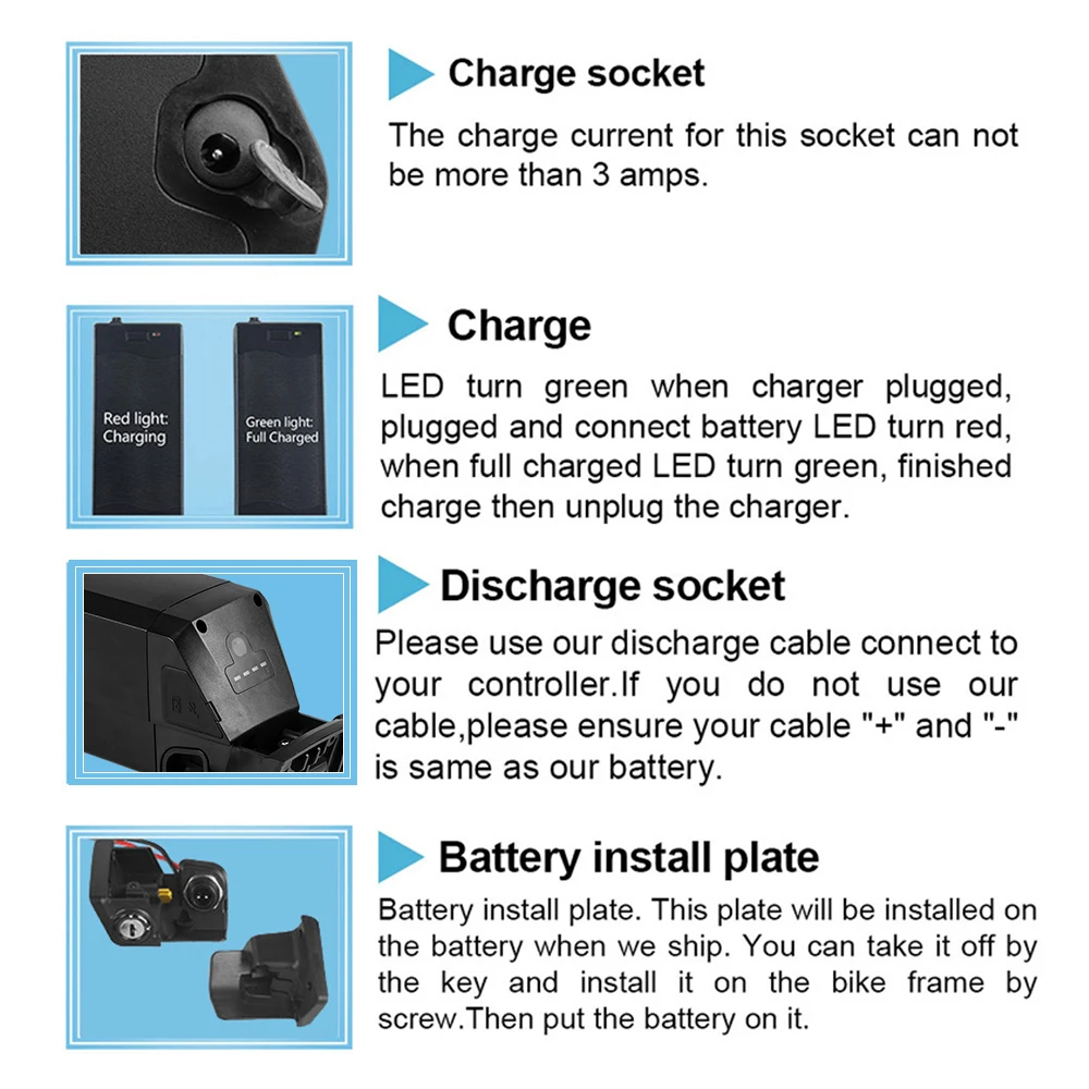 High Capacity Ebike Battery - Dorado 36v to 52v Options