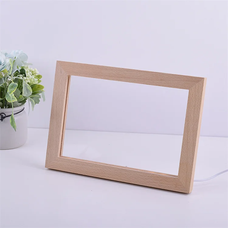 Customize Laser Cut Blank Acrylic 3D Illusion LED Fantastic Wooden Rgb ...