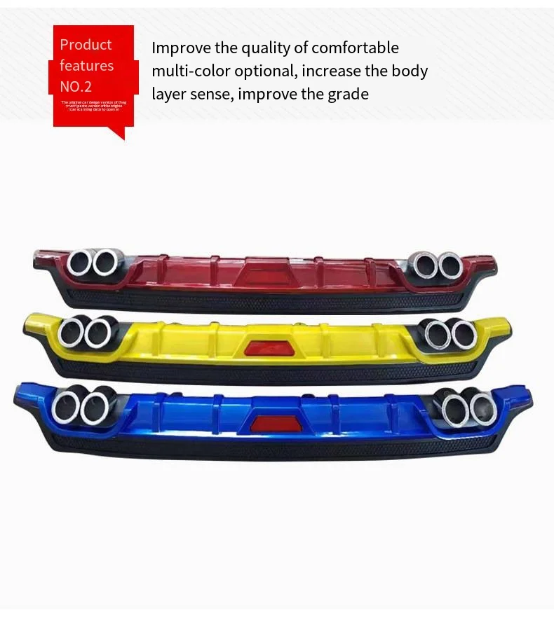 Yuechi Abs Universal Rear Bumper Diffuser Rear Bumper Lip Spoiler For ...