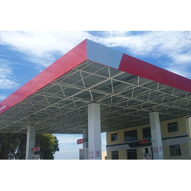 Modernized High-end Design Steel Structure Gas Station Canopy - Buy Gas ...