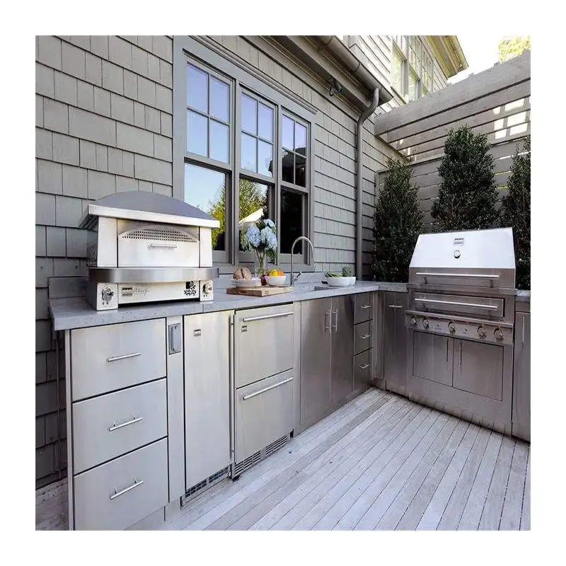 Modern Simple Multifunctional Outdoor Kitchen Grill With Powder Coating ...