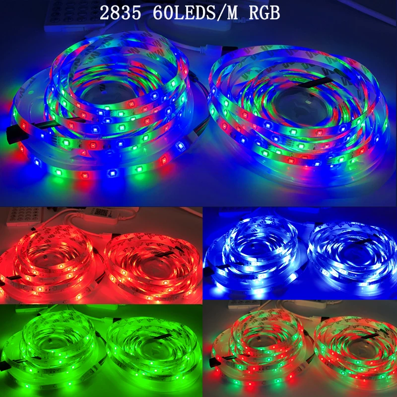 Luces Led Para Casa 12V 5M Indoor 2835 5050 SMD RGB Tiras De Luces Leds ...