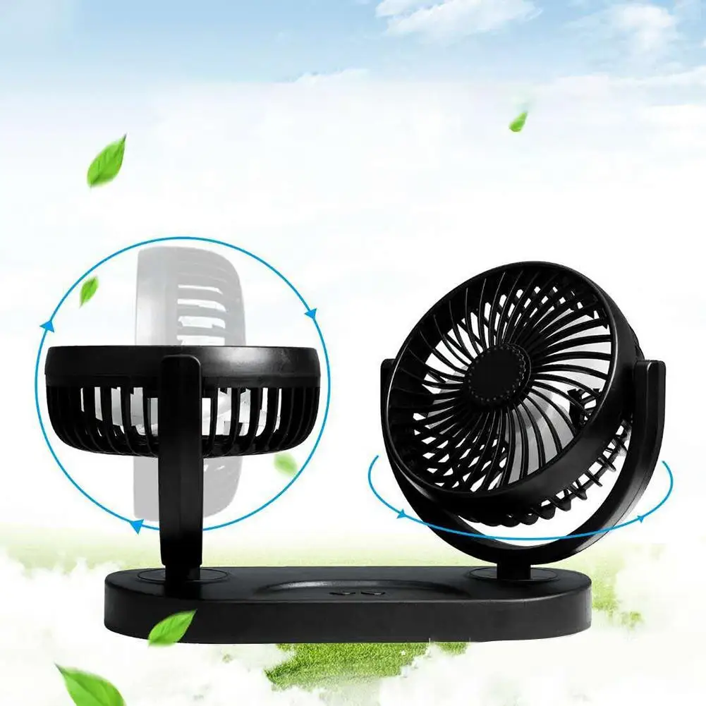 12v Adjustable Electric Fan 360 Rotatable Usb Powered Car Cooling Fan ...