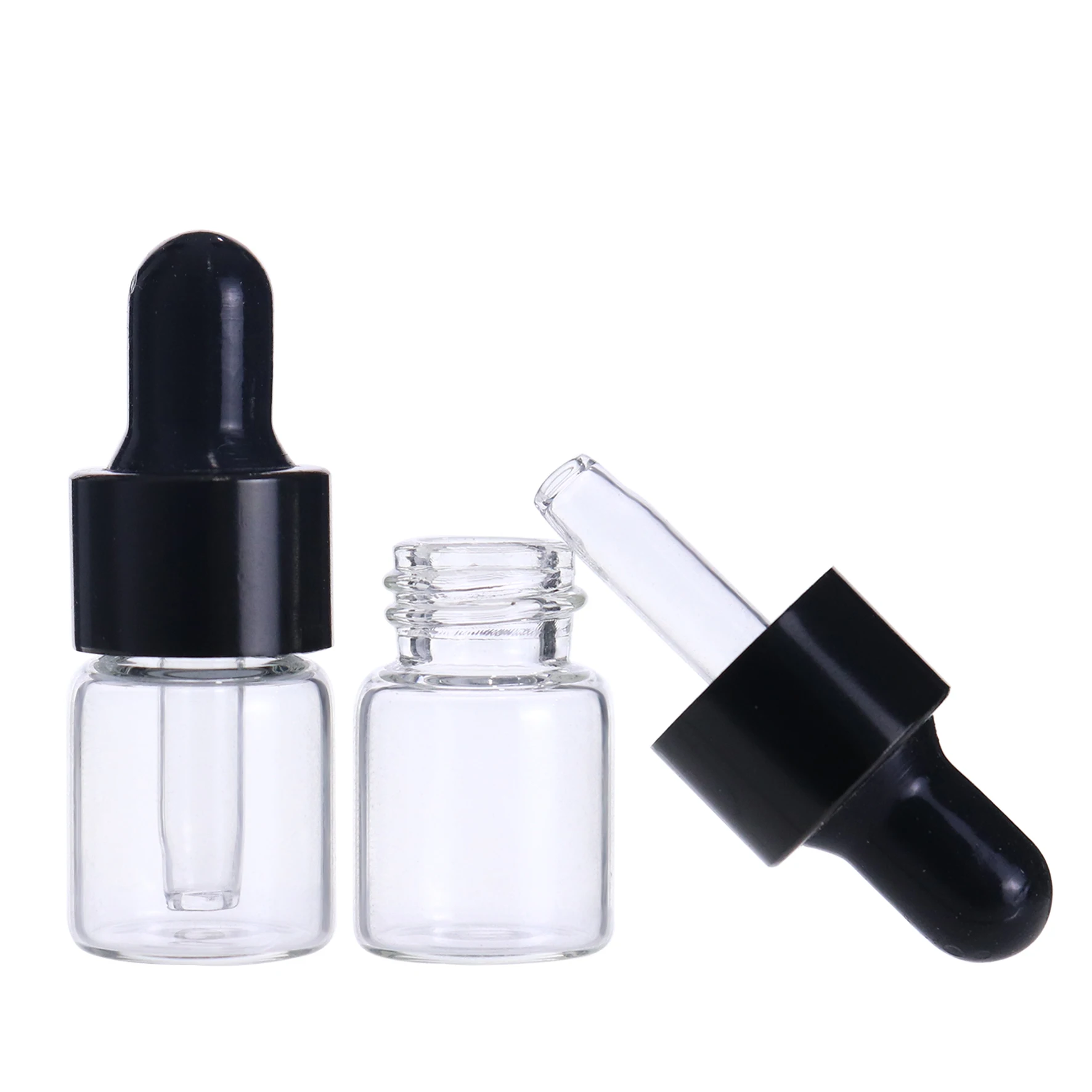 Empty Mini Clear Glass Perfume Dropper 2 Ml Sample Bottle For Cosmetic ...