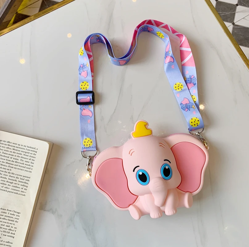 Mini Portable Silicone 3d Dumbo Sling Shoulder Crossbody Messenger Bag ...