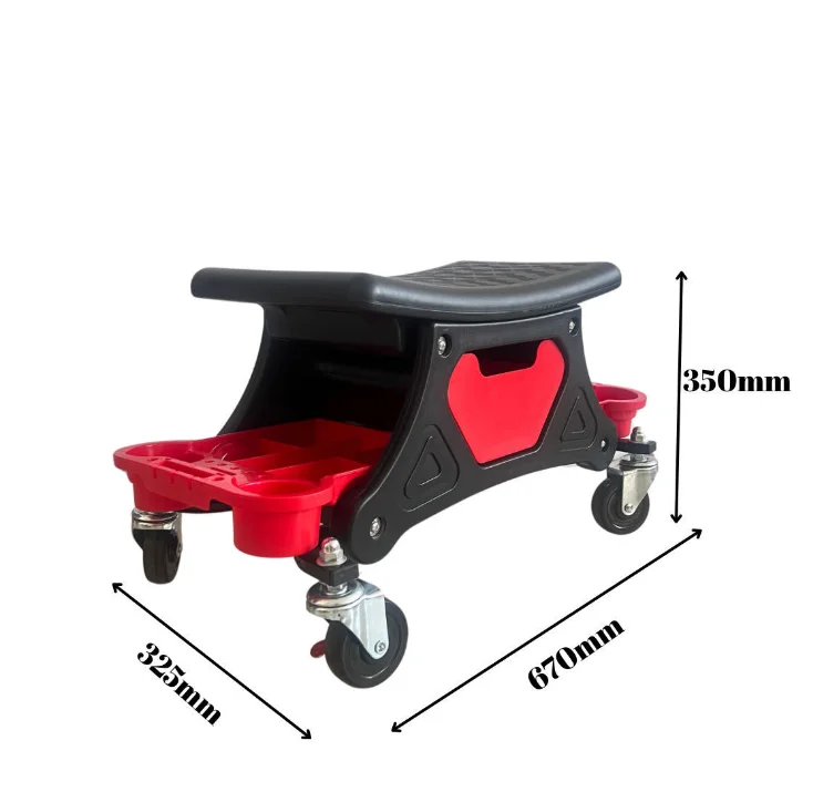 Car Detailing Wash Sitting Movable Car Washing Stool With Wheel and ...