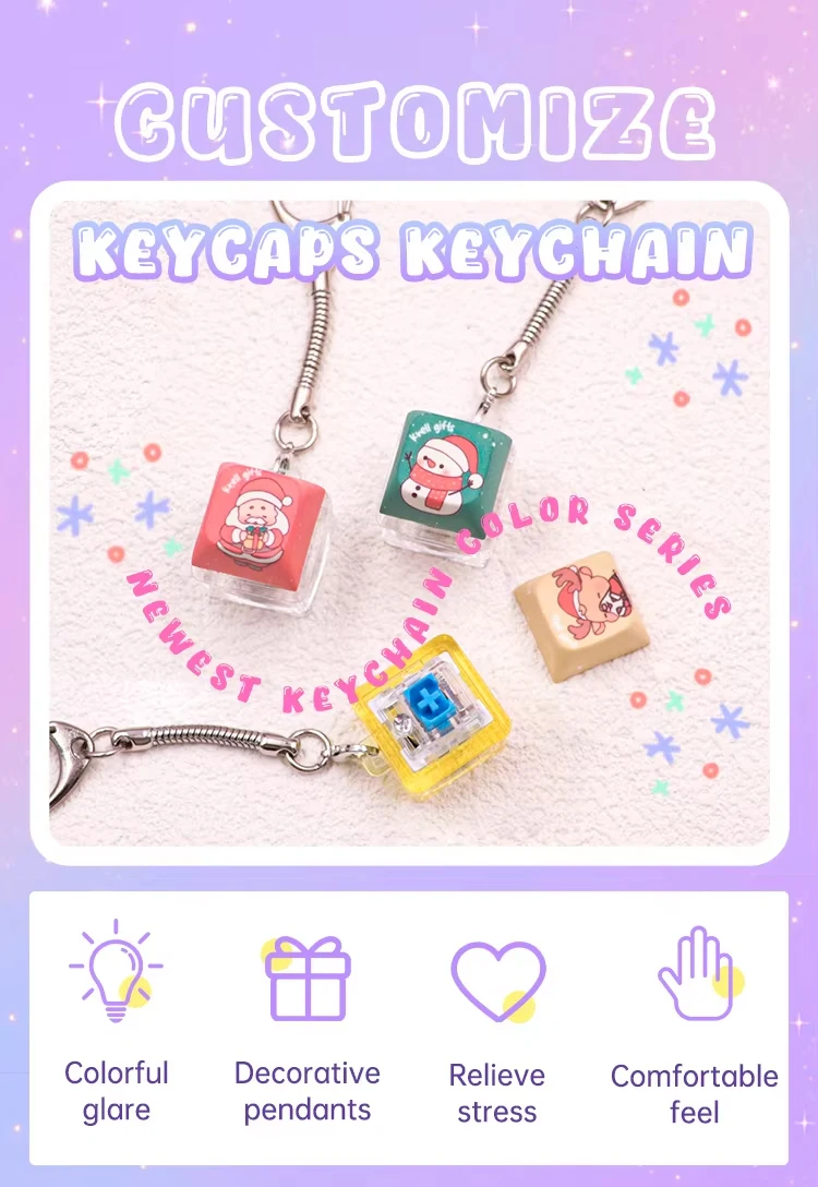 Custom Keyboard Switch Keychain Diy Keychain Printing logo Design ...