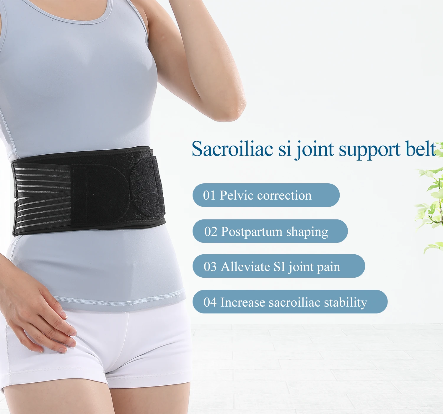 Adjustable Breathable Anti-Slip Sacroiliac Si Joint Support Hip Belt ...