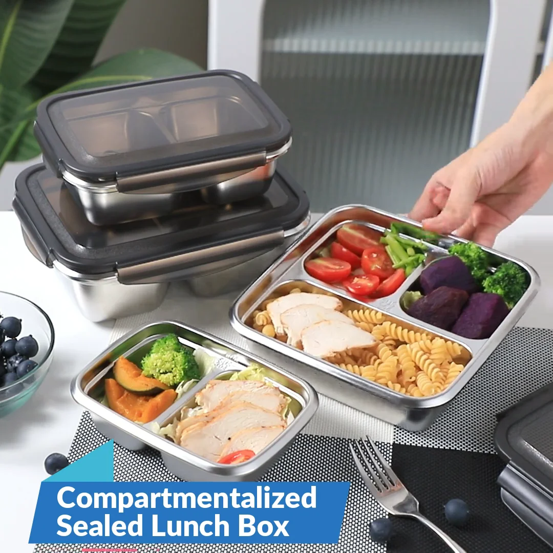 304 Stainless Steel Bento Box And Food Crisper For Easy Food Storage ...