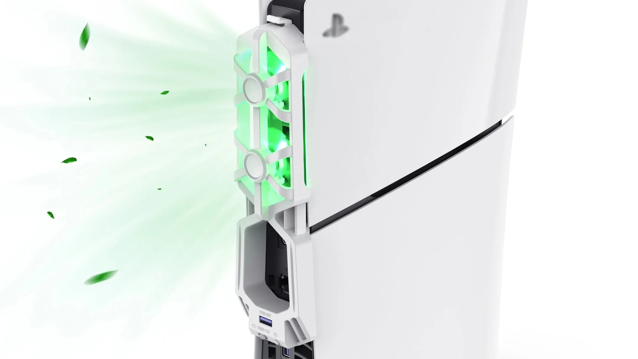 Honcam Rgb Light Fan Console Cooling Fan Automatic Temperature Controlfor For Ps5 Slim Cooling ...