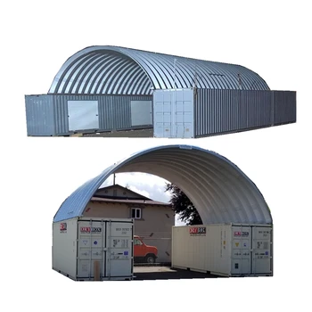 Quonset Shipping Container Cover Enclosed Front Steel Building - Buy ...