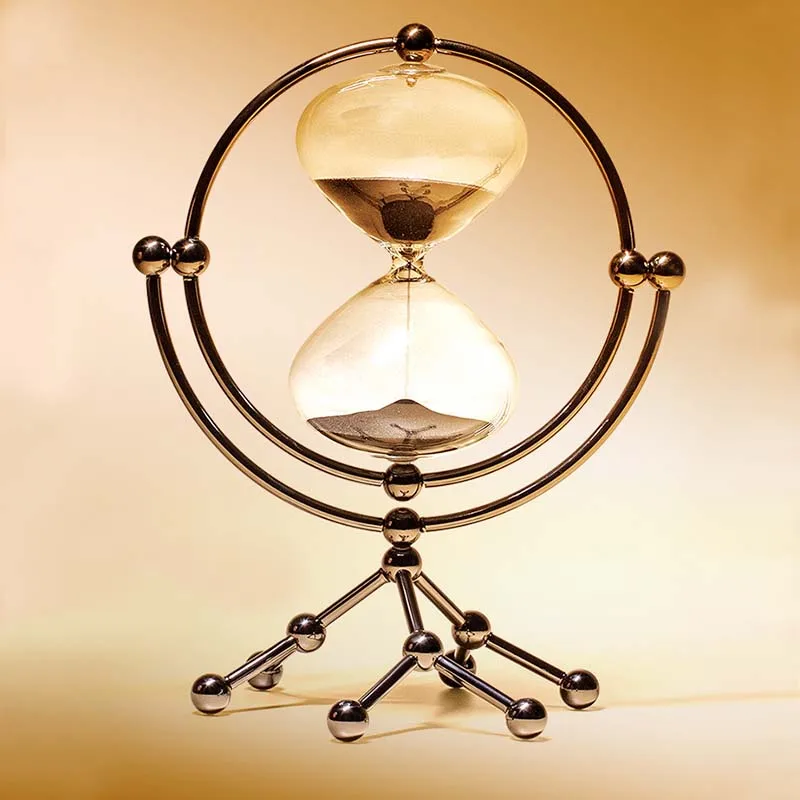 Creative Different Size Golden Metal Glass Hourglass Timer Craft Home ...